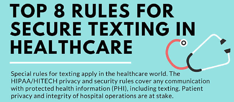 Infographic: Top 8 Rules for Secure Texting in Healthcare