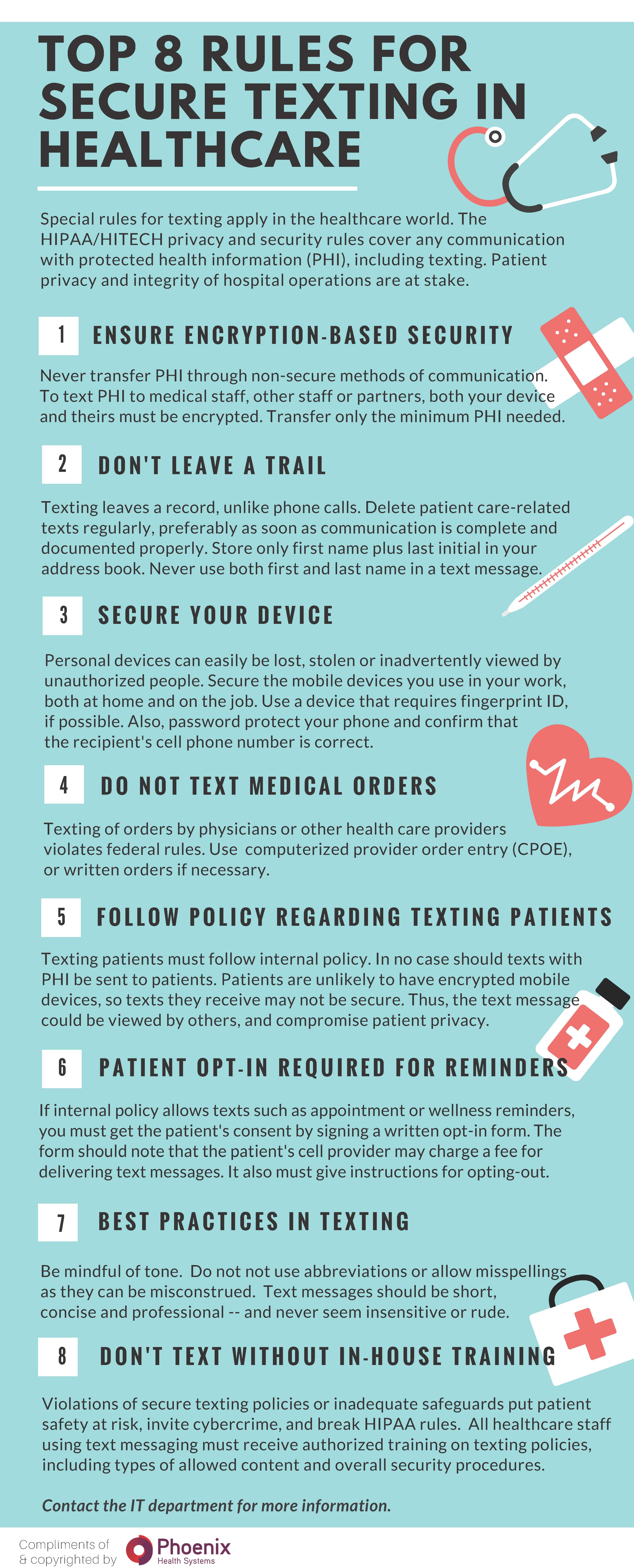 Top 8 Rules for Secure Texting in Healthcare | Medsphere