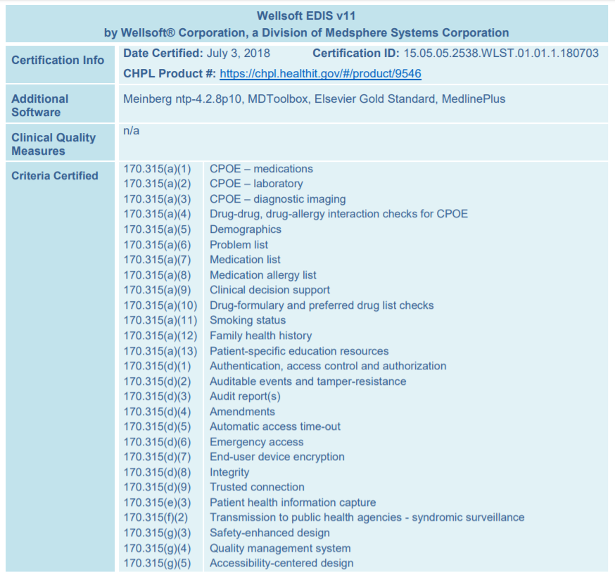 Certifications | Medsphere
